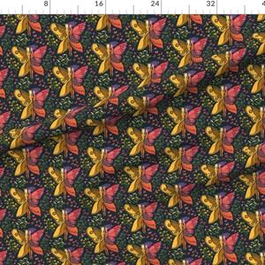 Butterfly and Moth Fabric Moth and Butterfly by Ceciliamok | Etsy