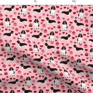 Springer Spaniel Fabric Dog Love Best Valentines Cute Pink - Etsy