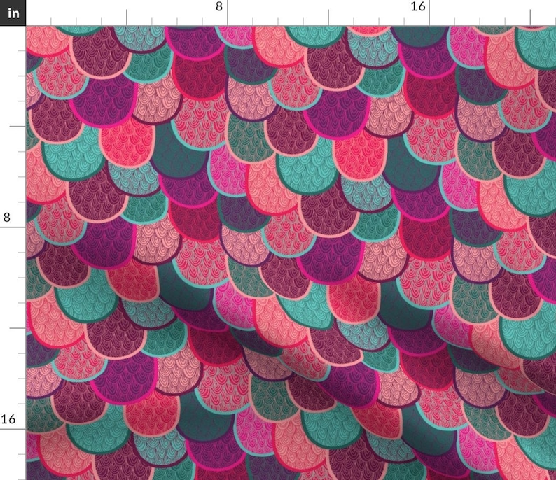 Mermaid Scales Fabric Fish Scales & Mermaid Tails large by | Etsy