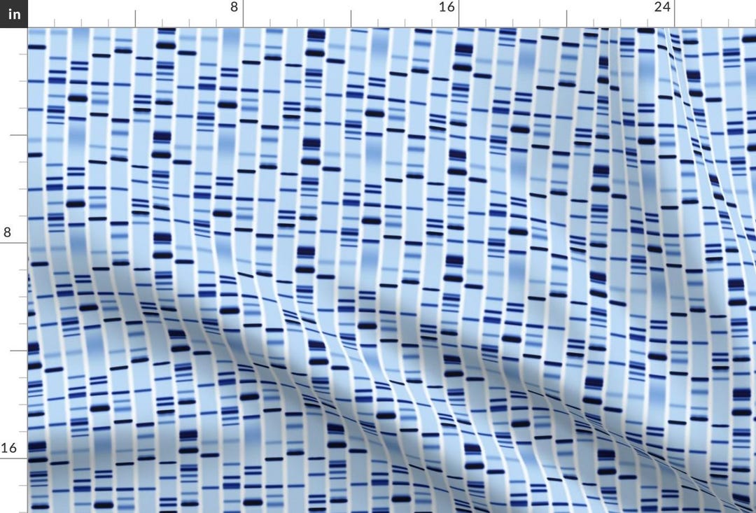 Science Fabric - Electrophoresis Large by Wolfishie - DNA Marker ...