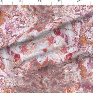 Abstract Pink Marble Fabric Pink Marble by Delinda Graphic Studio Stone ...