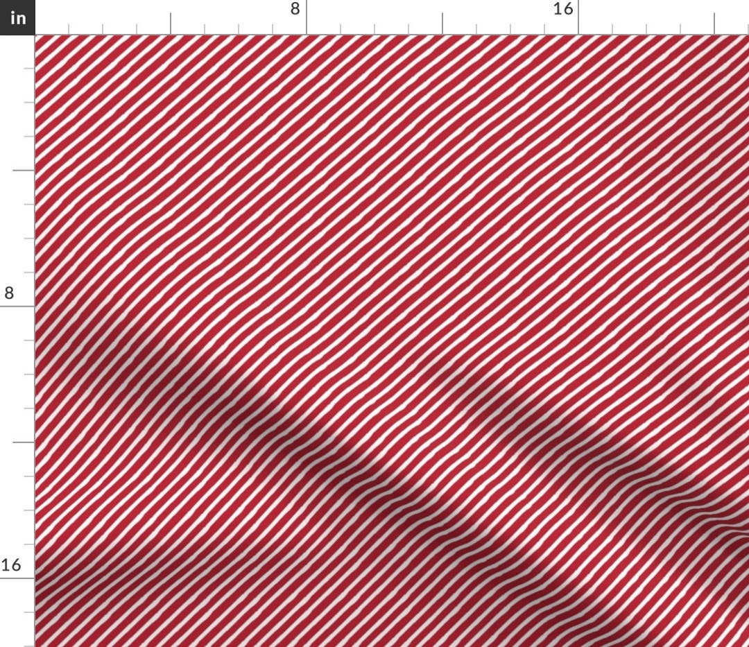 Red Stripe Fabric Candy Stripe White Red by - Etsy