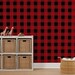 Buffalo Check Wallpaper Red Black Flannel by - Etsy