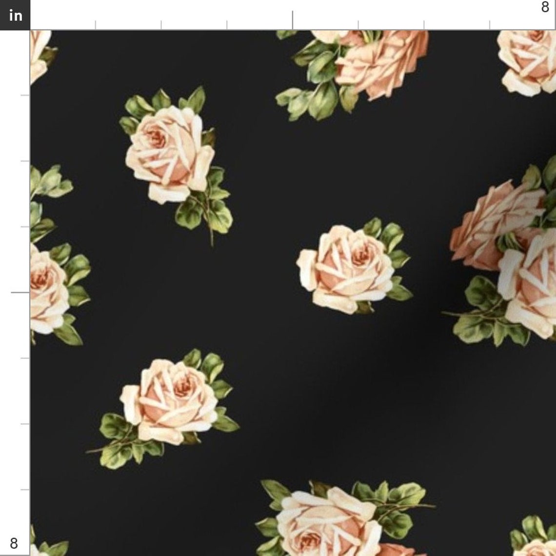 Vintage Blush Pink Rose Fabric Vintage Tea Party Rose by - Etsy