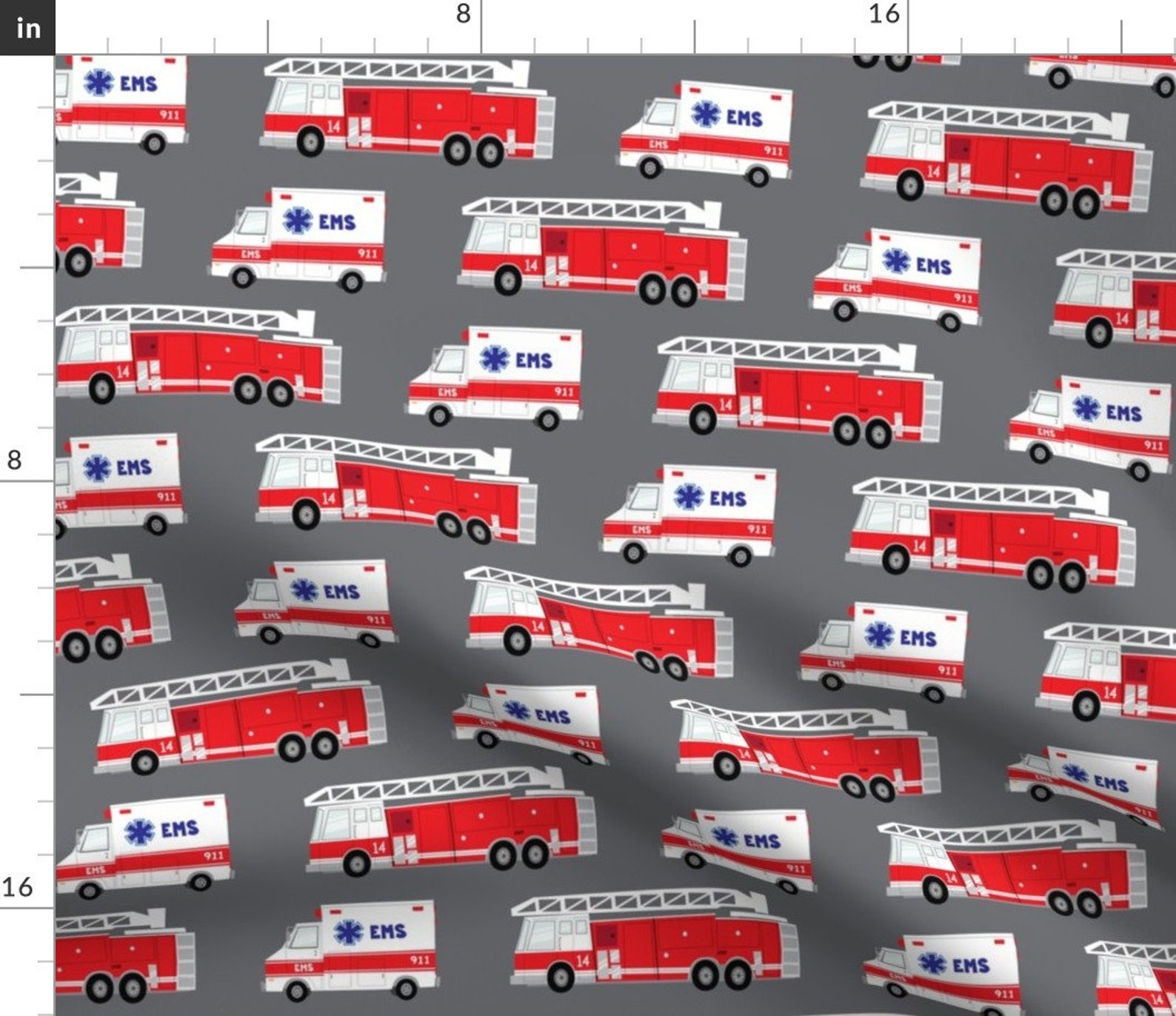 First Responders Fabric large Scale First Responders - Etsy