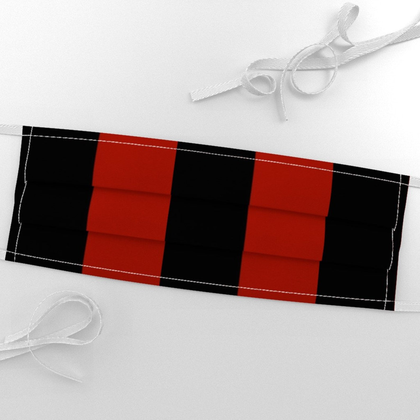 Pirate Fabric Bold Thick Vertical Stripe Red and Black by - Etsy