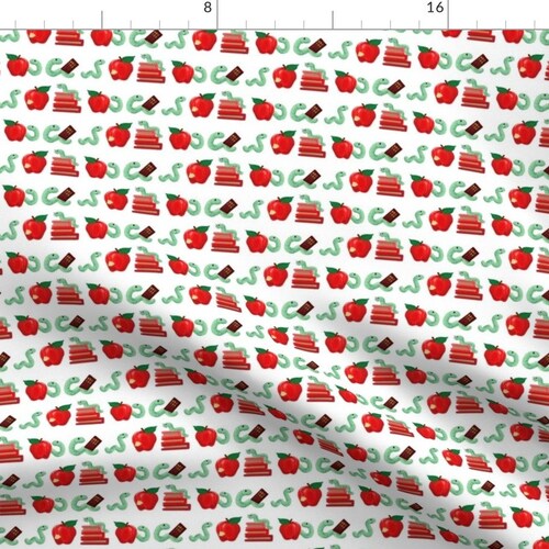 Apples Fabric Watercolor Apples Red by Littlearrowdesign - Etsy