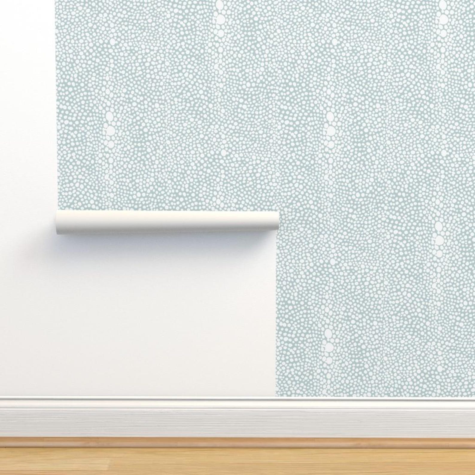 Shagreen Wallpaper - Large Aqua Shagreen by Danika Herrick - Blue White ...