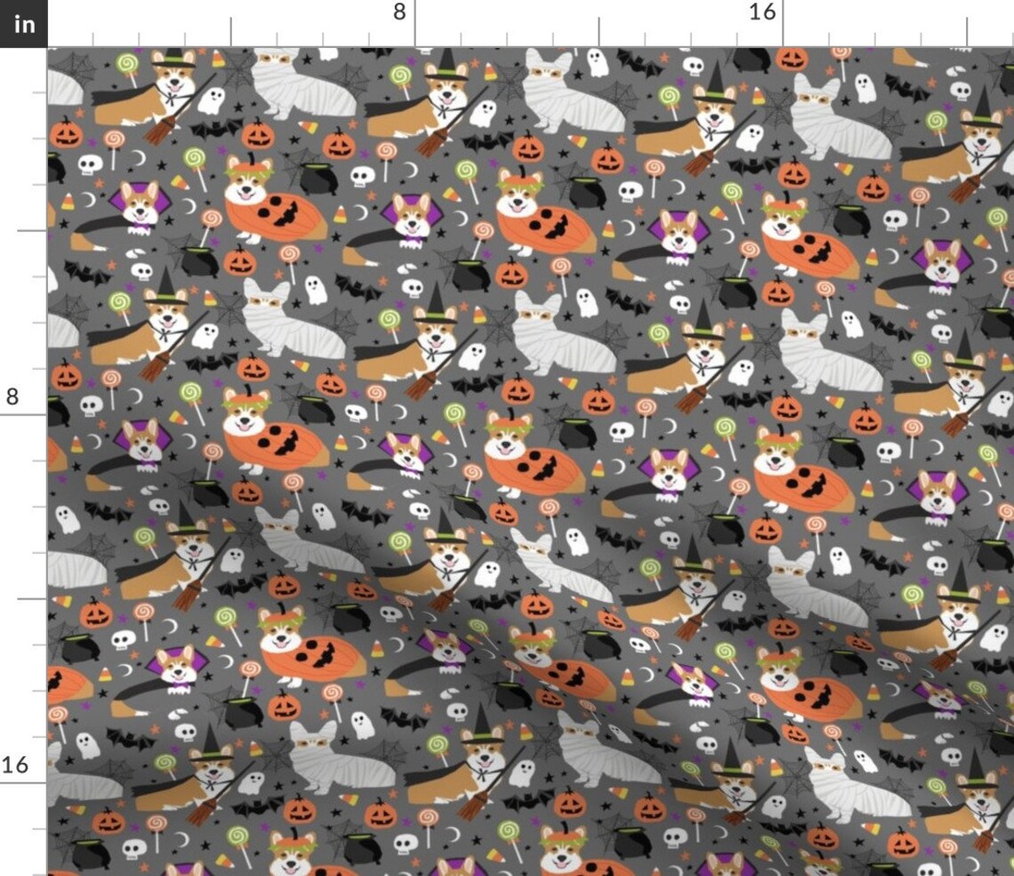 Corgi Fabric Corgi Halloween Costumes Mummy Vampire Ghost - Etsy