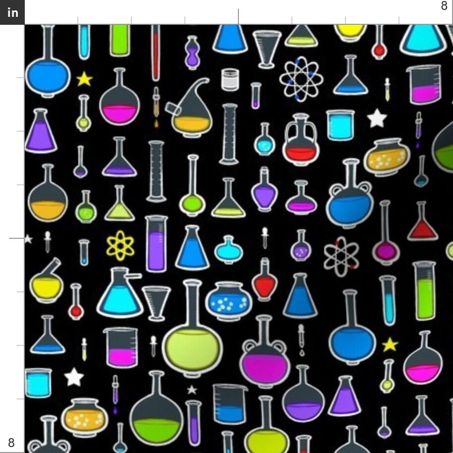 Chemistry Lab Fabric Beakers by Jadegordon Lab Chemicals | Etsy