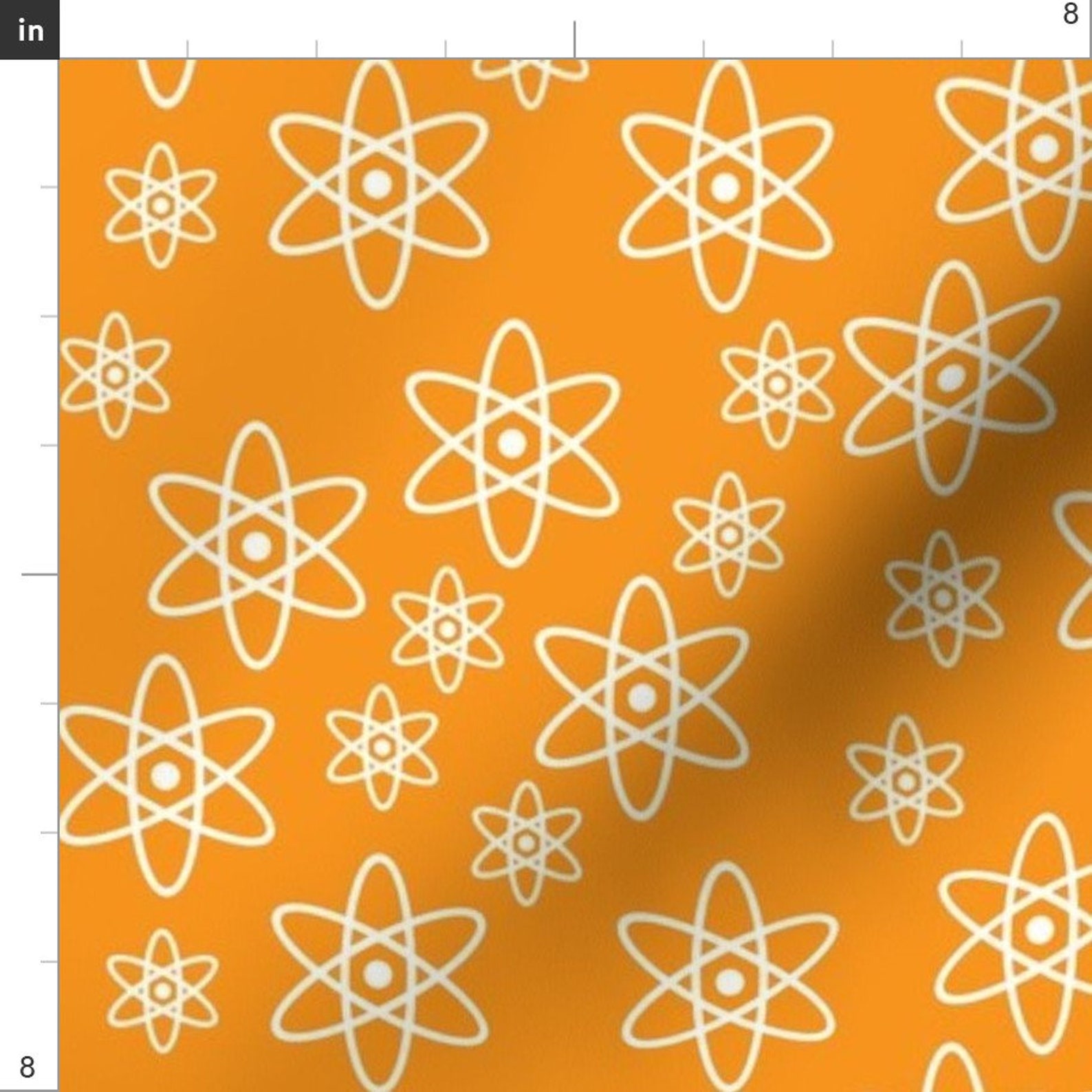 Atomic Fabric Atomic Orbits Orange by Robyriker Chemistry Science Lab ...