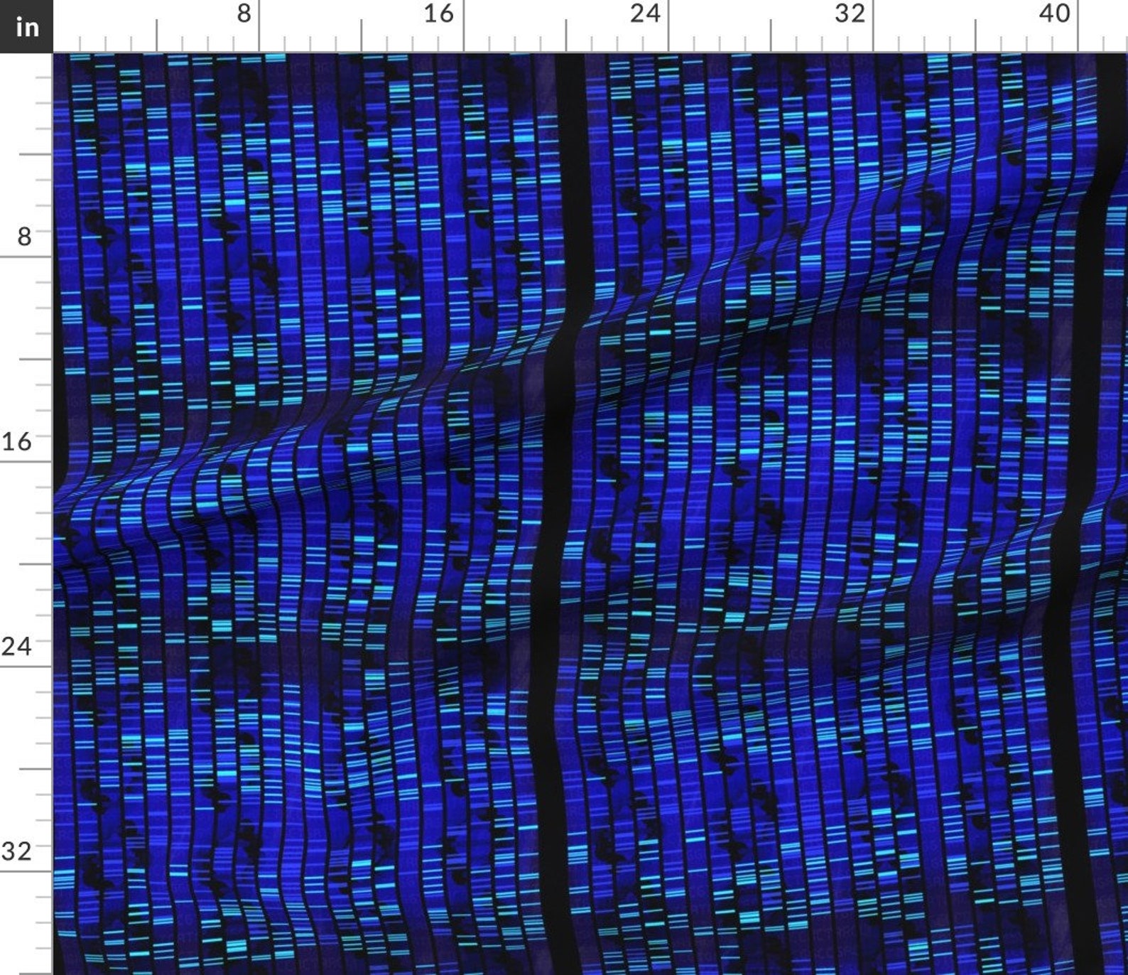 Dna Fabric Dna Genealogy by Customheirlooms Dna Blue Black - Etsy