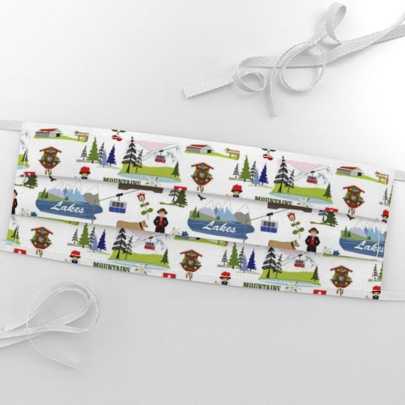 Alpine Chalet Fabric Swiss Design by Peppermintpatty Winter - Etsy