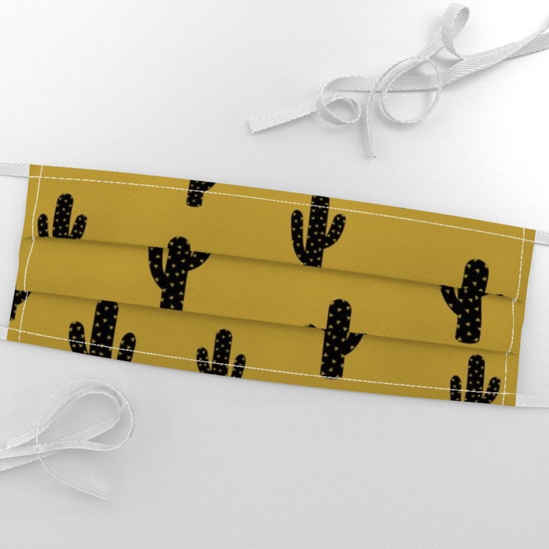 Cactus Fabric Cactus in Mustard Fabric Designed by Kimsa | Etsy