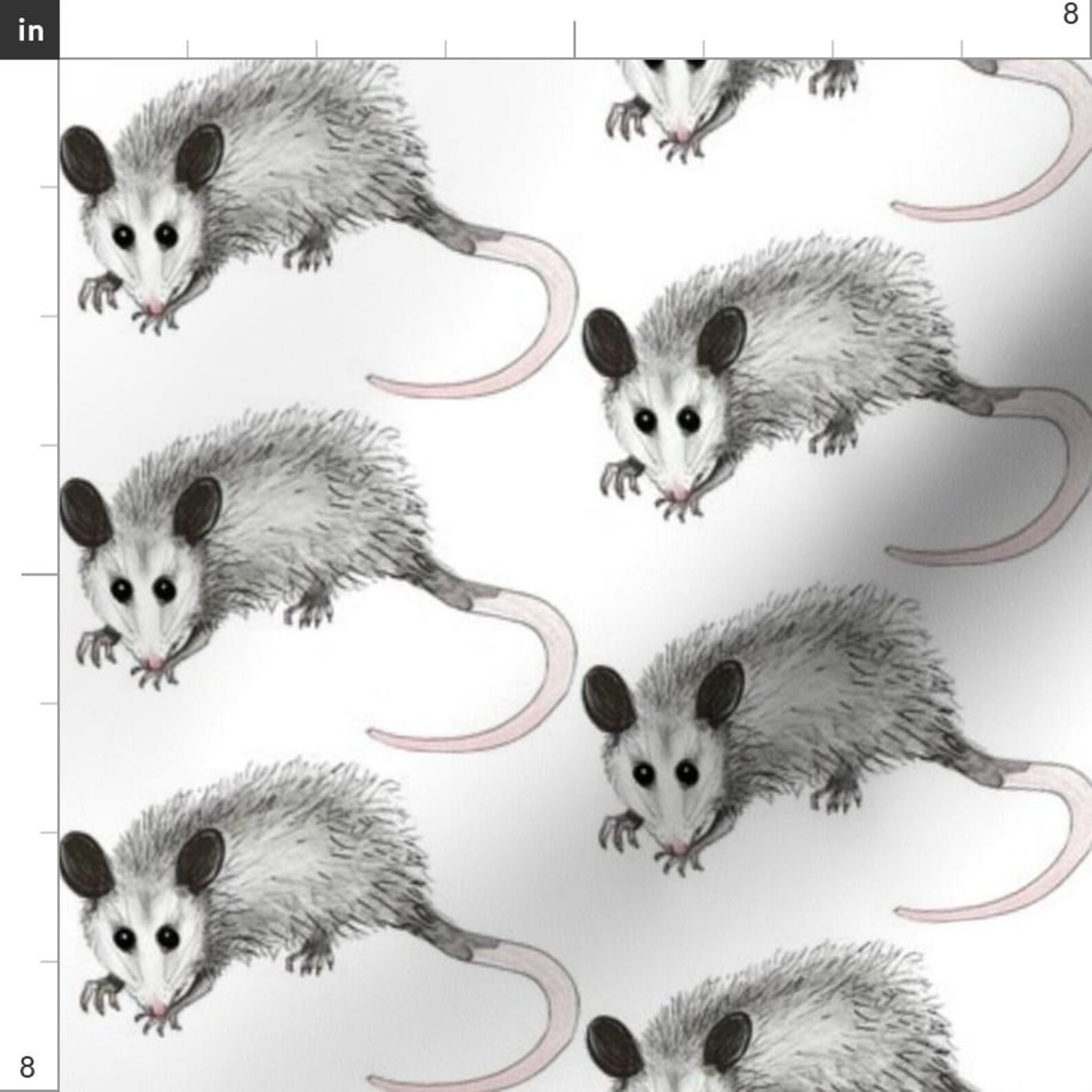 Possum Fabric - Possum by Rachel Wilson - Possum Woodland Nature ...
