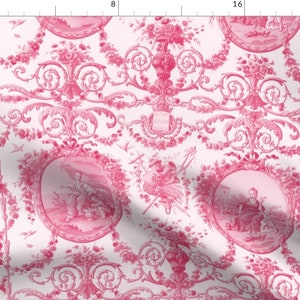 Romantic Pink Rococo Fabric Pink Rococo Harvest by Peacoquettedesigns ...