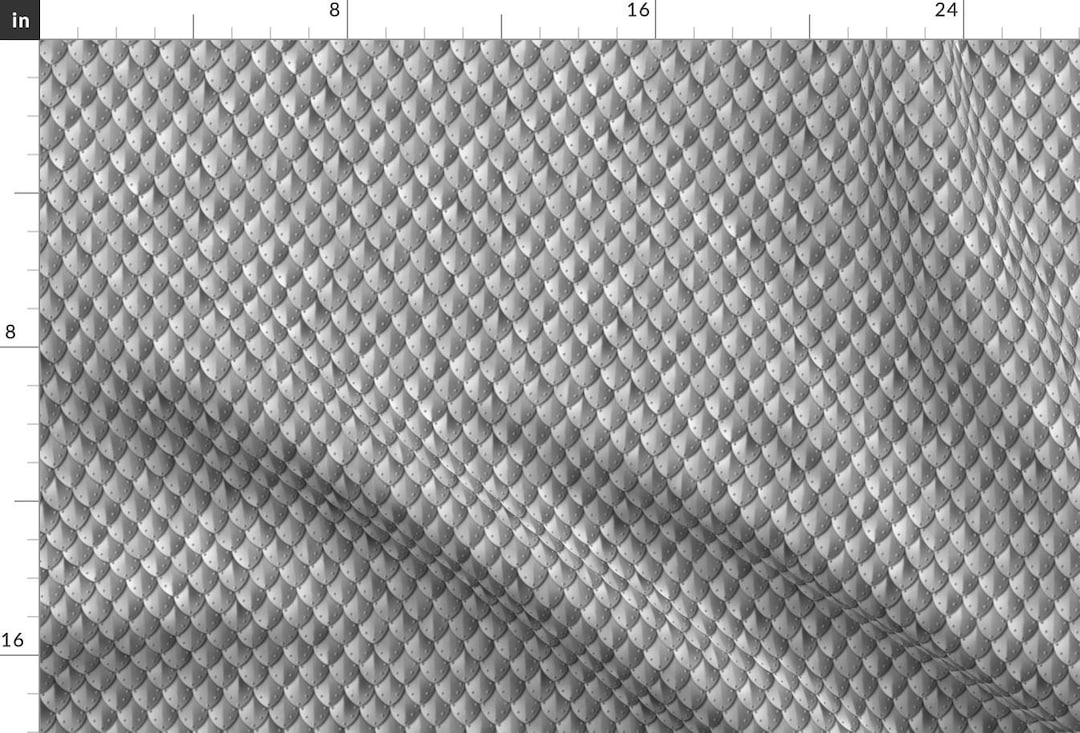 Armor Fabric - Riveted Scales Armor Silver by Wickedrefined- Medieval ...