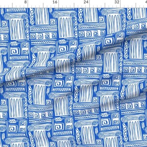 Greek Fabric Iconic Greek Pattern by Statement Goods Greek Columns ...