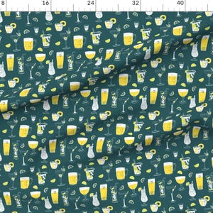 Mod Cocktail Fabric - Cocktails Beer by Revista - Beer and Cocktails ...