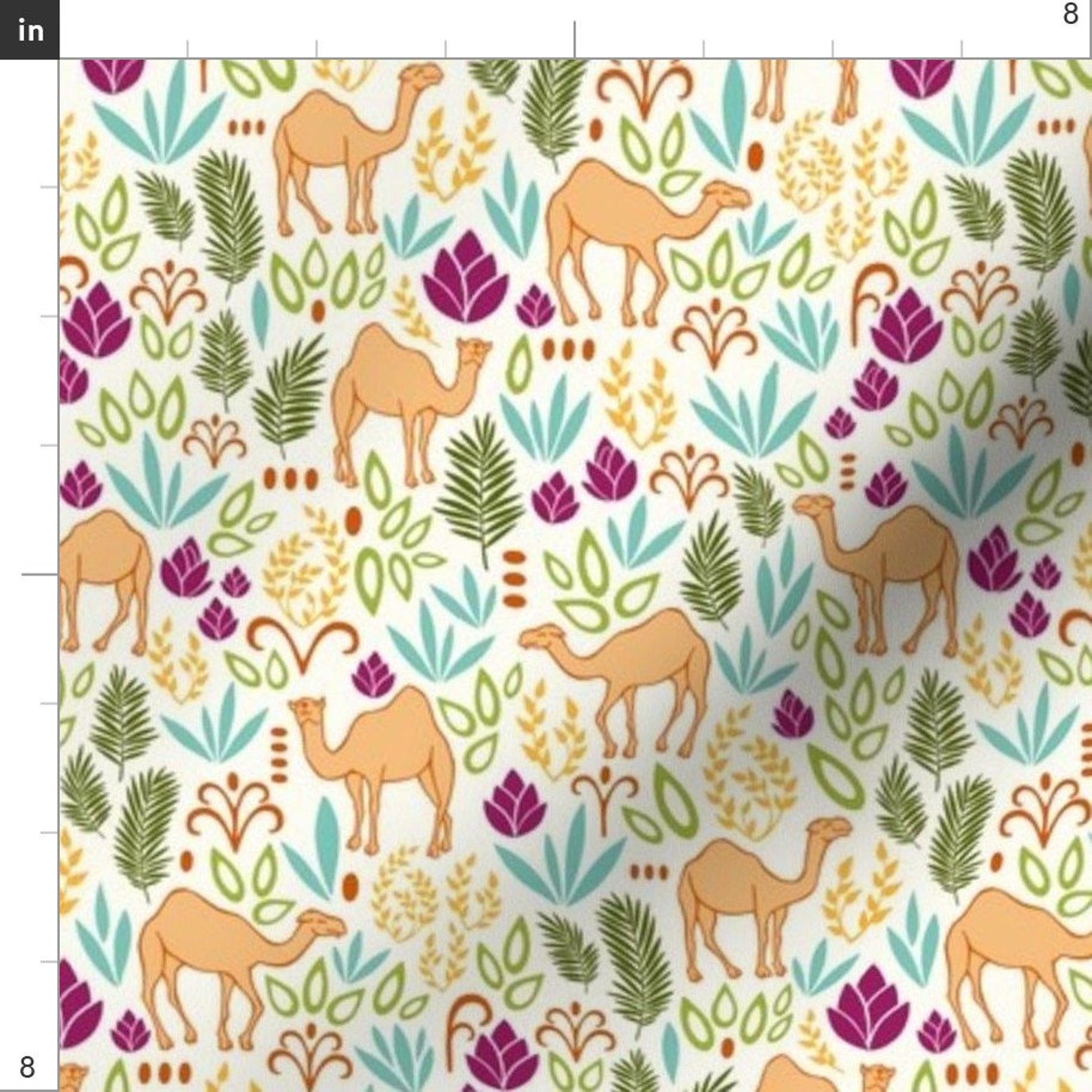 Summer Camel Fabric Camels by Annabhall Summer Tropical - Etsy