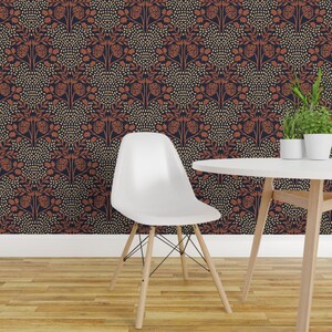 Romantic Damask Removable Peel and Stick Wallpaper - Floral Vintage ...