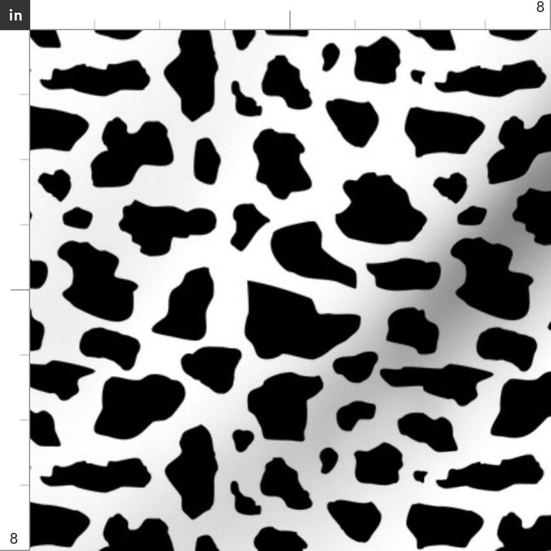 Country Black and White Cow Print Fabric Cow Pattern small - Etsy