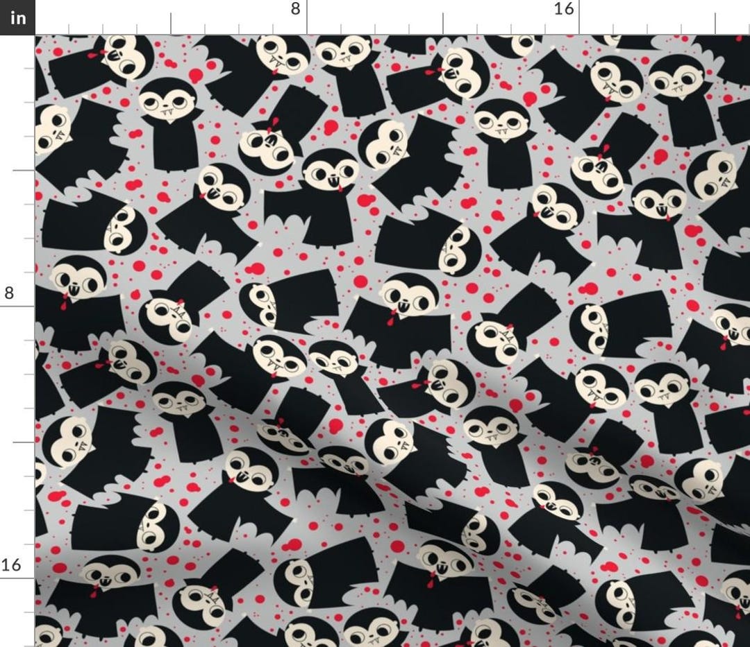 Vampire Fabric Vampire Fabric Gray by Heidikenney Halloween ...