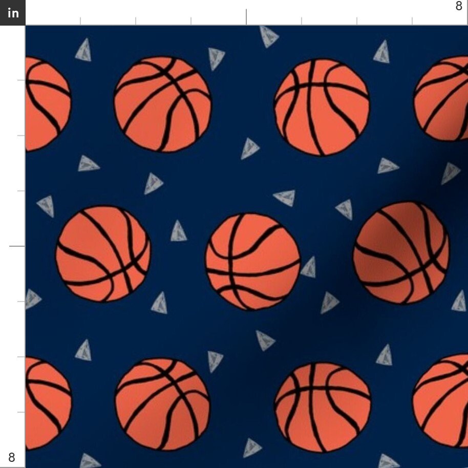 Basketball Fabric Boys Girls Quilting Fabric Triangle - Etsy