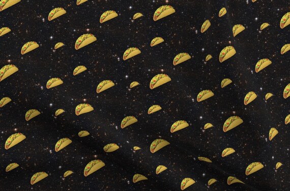 Taco Galaxy Fabric Space Taco By Sewoeno Taco Space Galaxy | Etsy