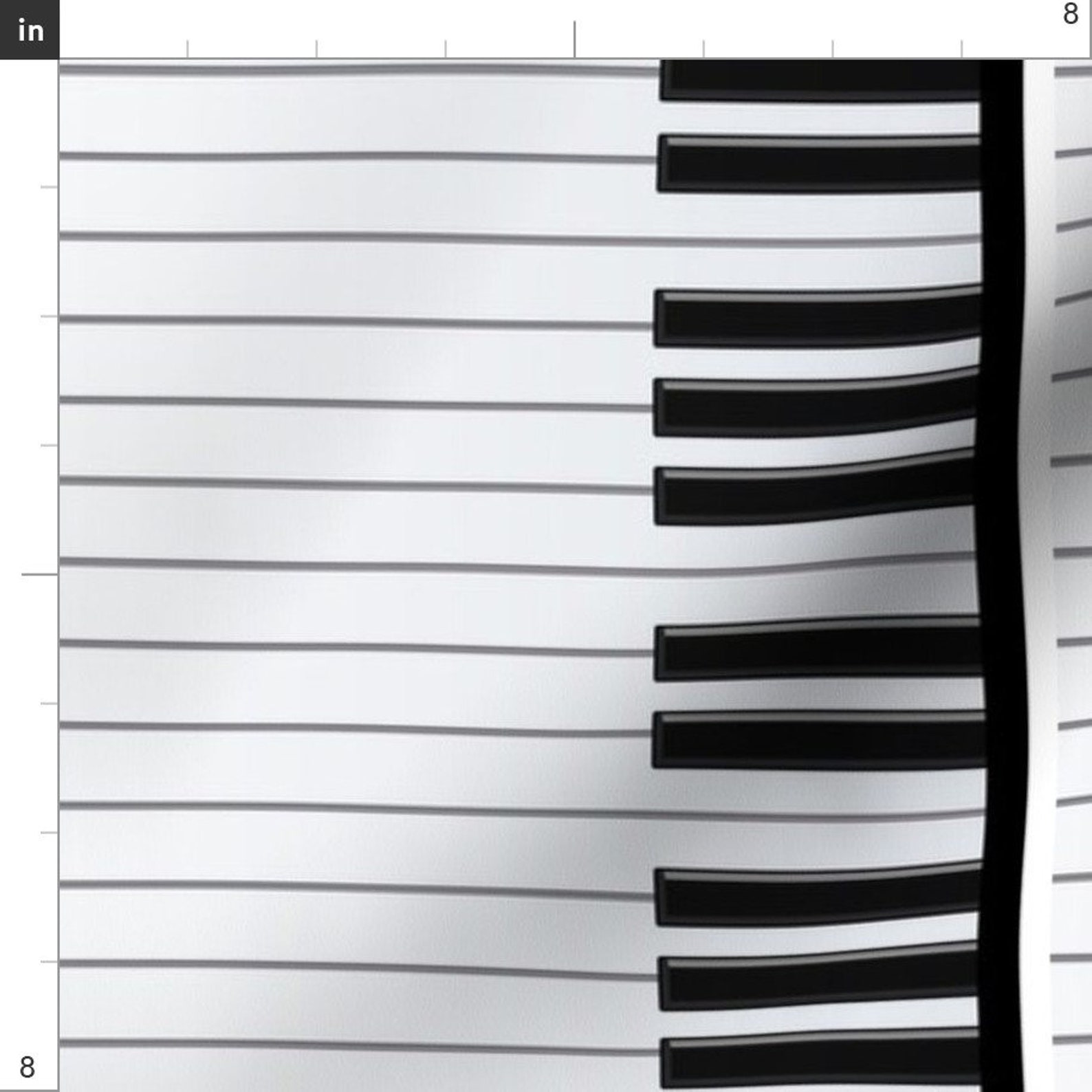 Piano Fabric Piano Keys by Jadegordon Black and White | Etsy