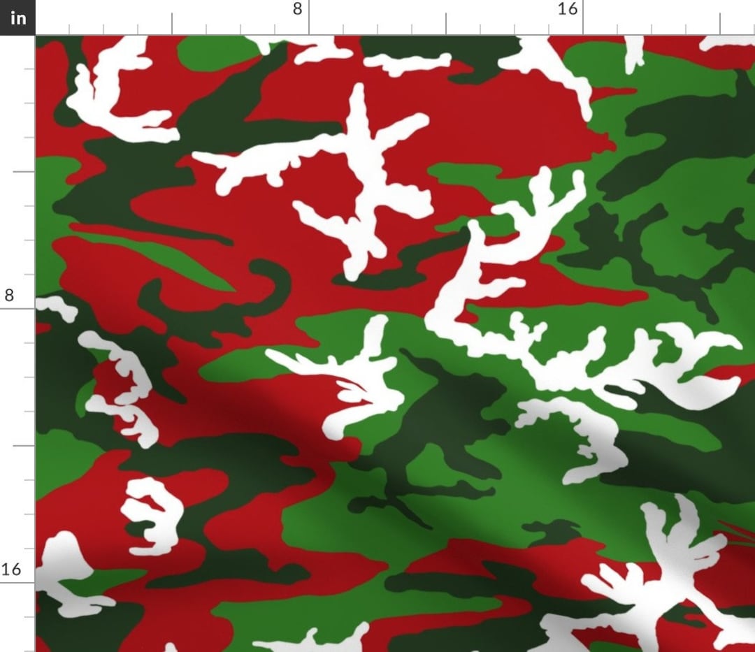 Christmas Camouflage Fabric Christmas Woodland Camo by - Etsy