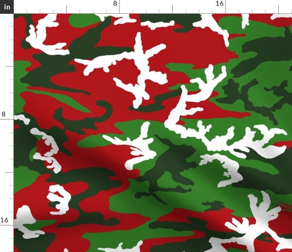 Christmas Camouflage Fabric Christmas Woodland Camo by | Etsy