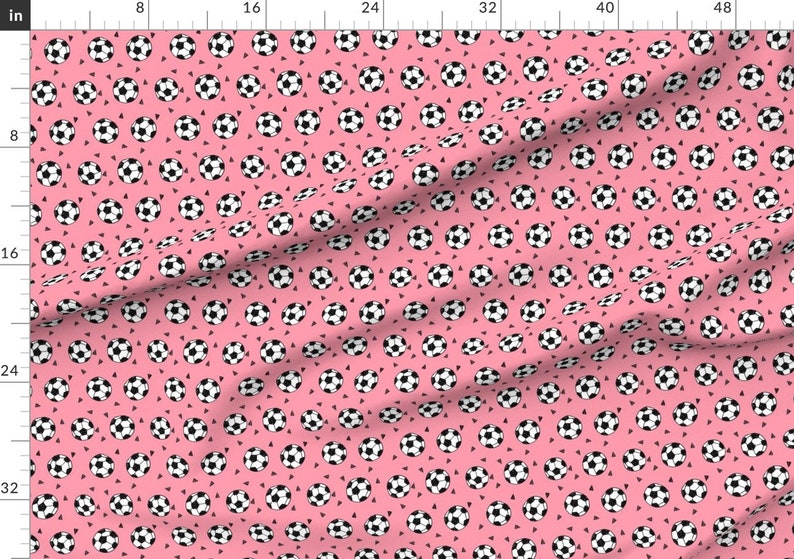 Pink Soccer Fabric Soccer Football Fabric Pink Girls Sports | Etsy