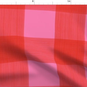 Red and Pink Plaid Fabric Valentine 6 Buffalo Plaid by - Etsy