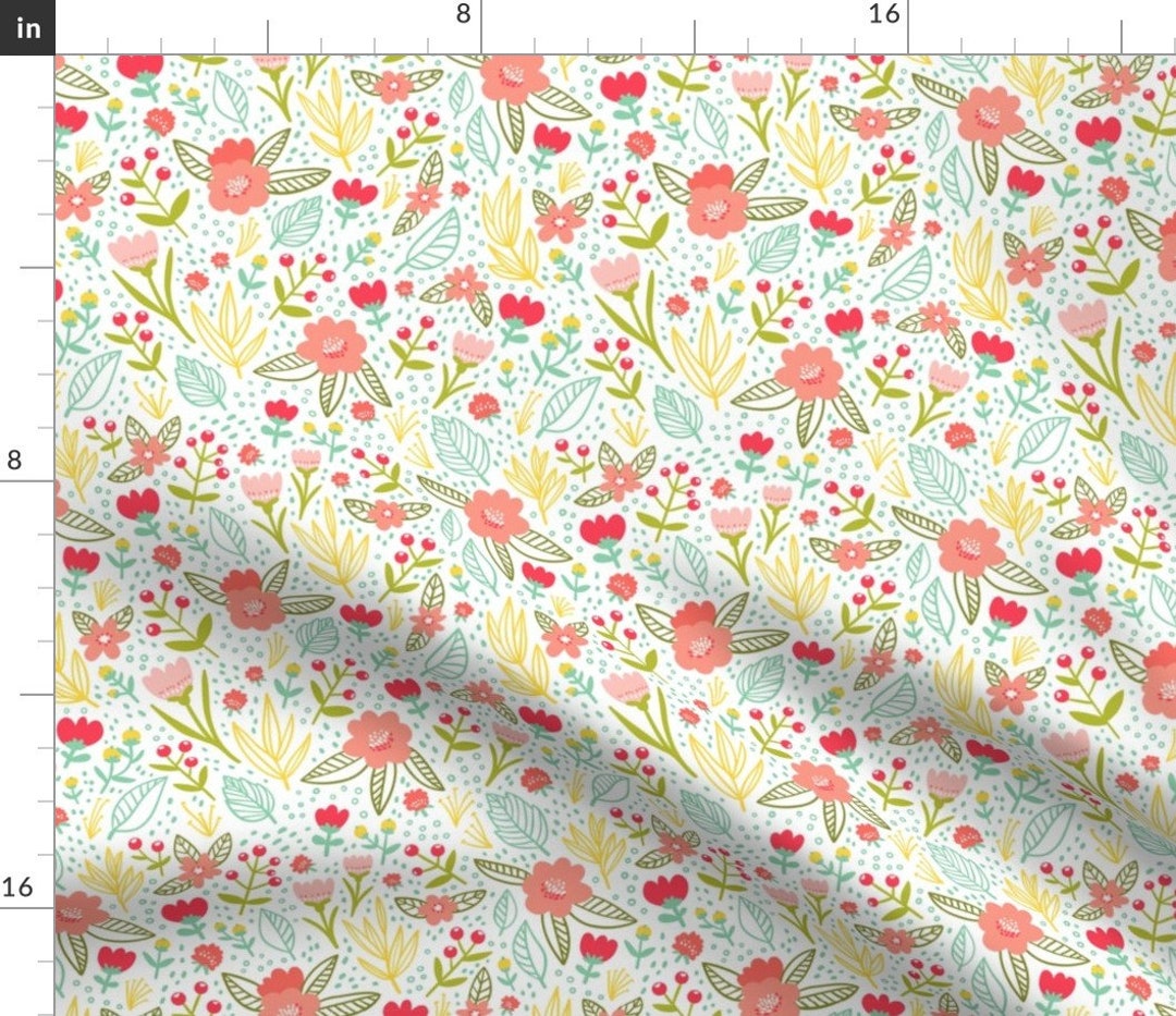 Shabby Chic Flower Fabric Floral Pattern by Stolenpencil - Etsy
