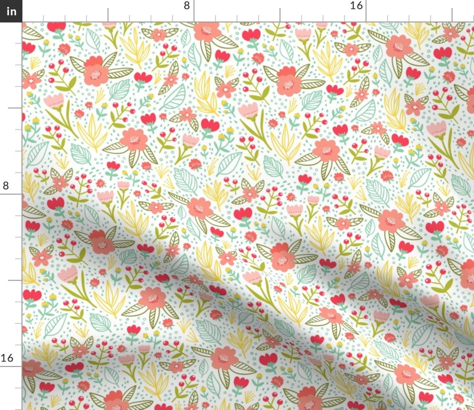 Shabby Chic Flower Fabric Floral Pattern by Stolenpencil | Etsy