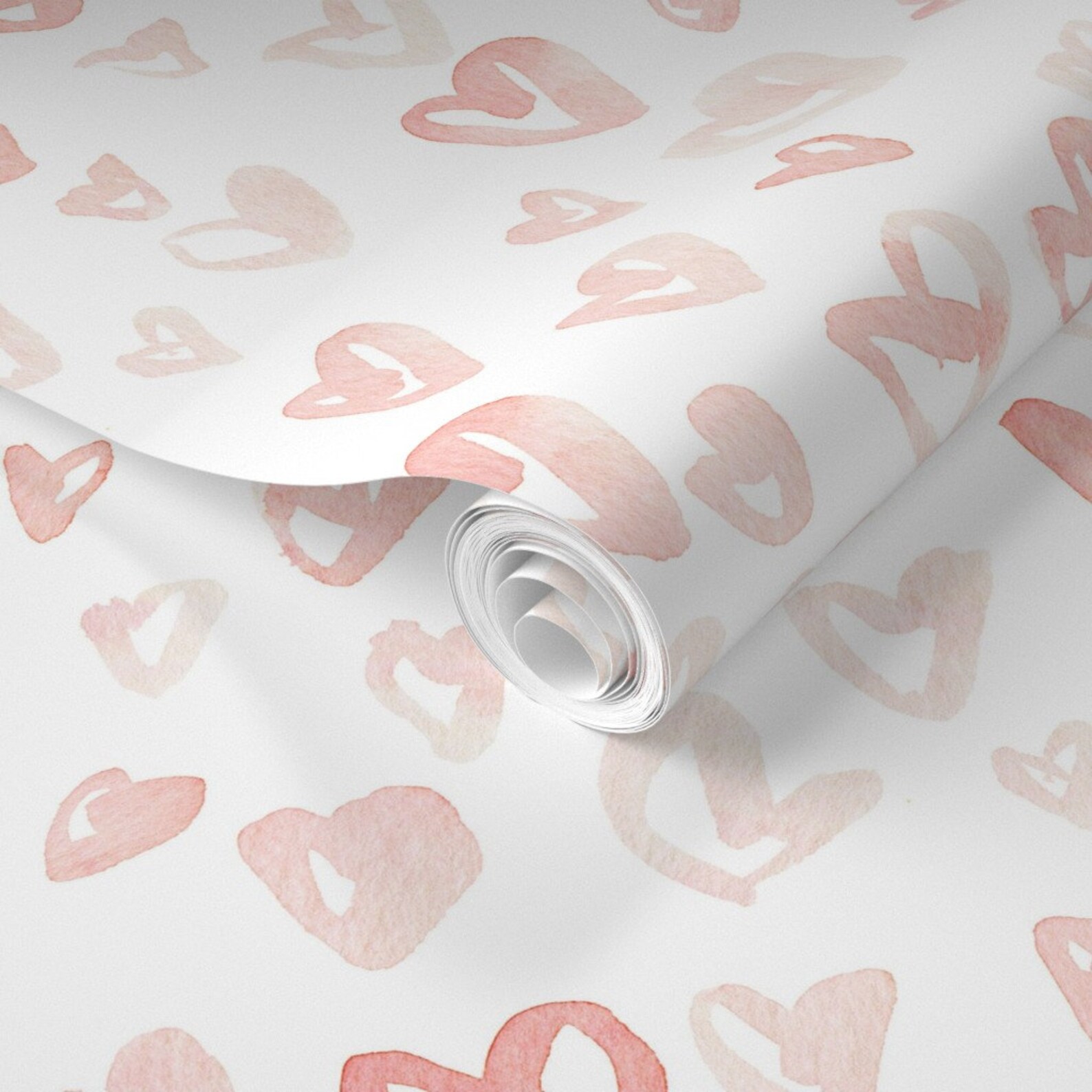 Heart Wallpaper Pale Pink Hearts by Hipkiddesigns Heart - Etsy