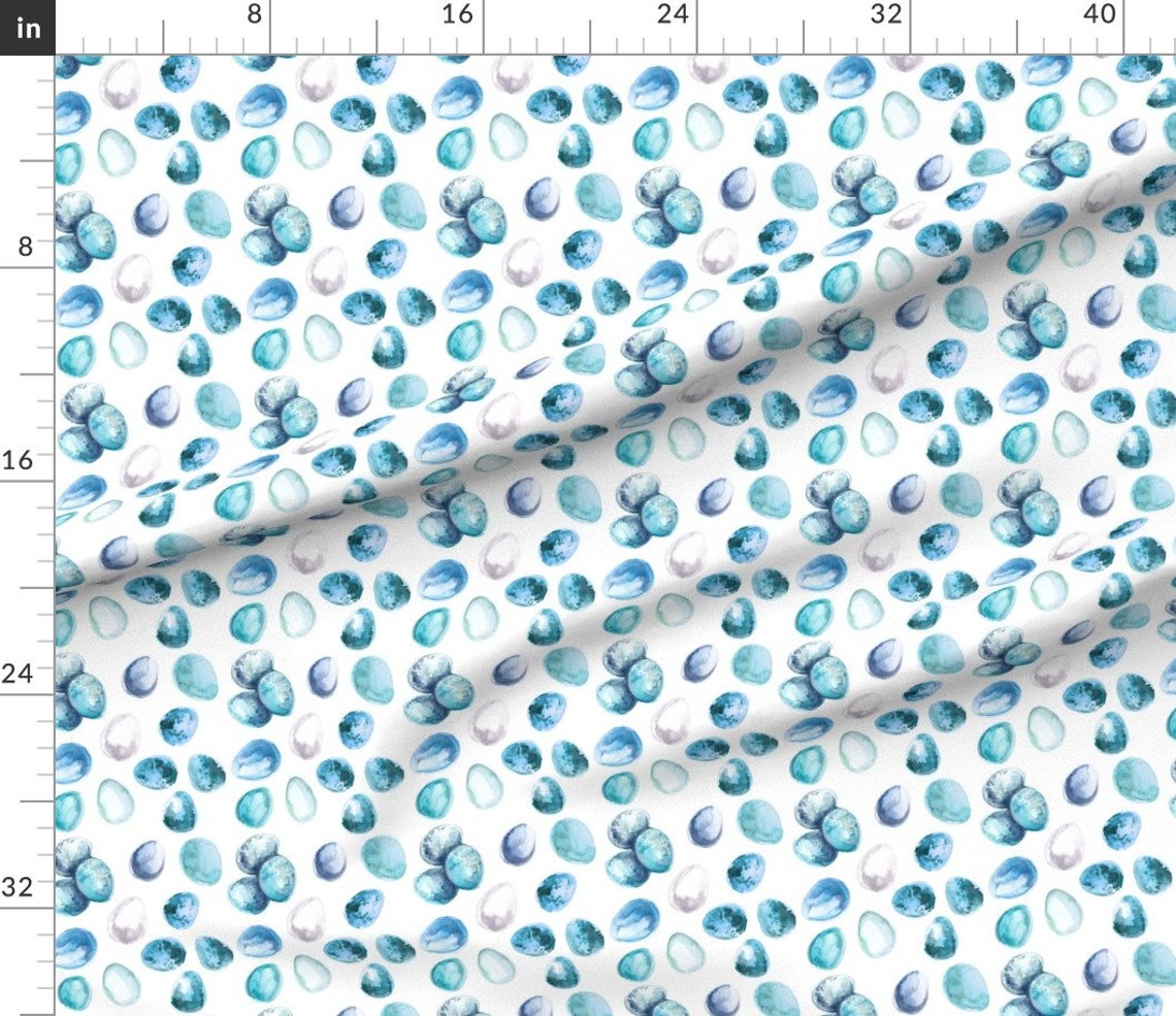 Blue Easter Egg Fabric Blue Easter Eggs by Hipkiddesigns | Etsy