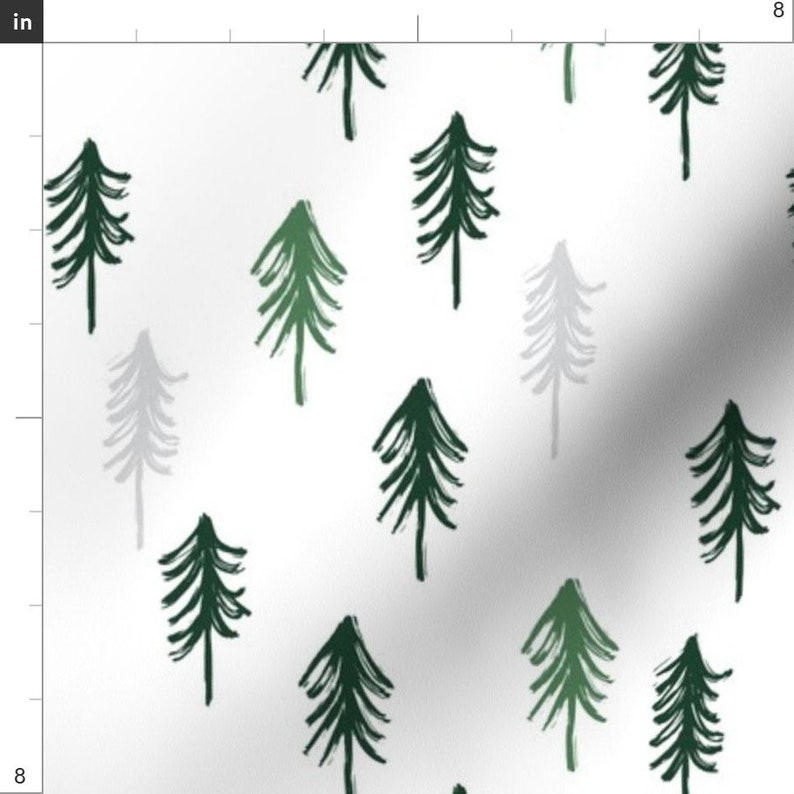 Holiday Fabric Trees Multi Green Holiday by - Etsy