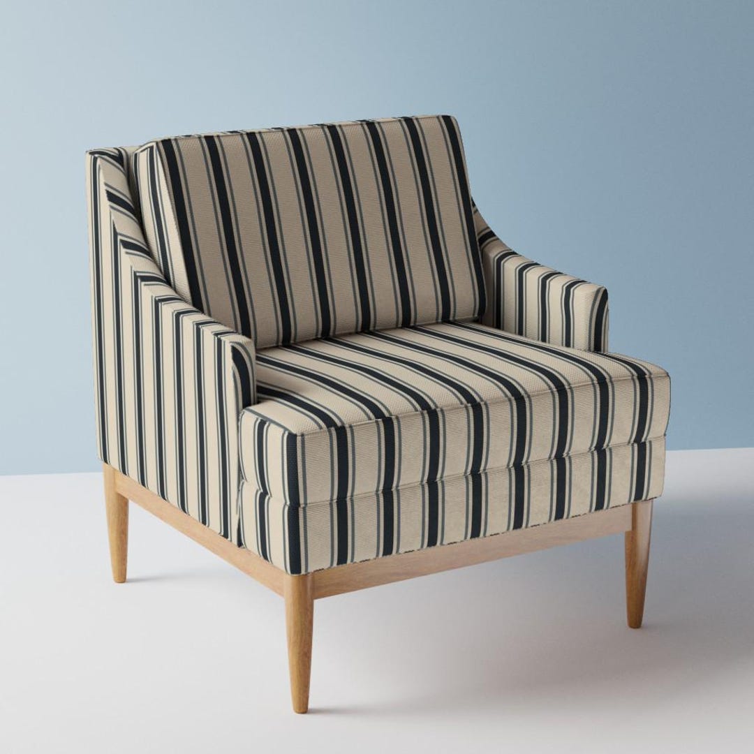 Coastal Stripe Upholstery Fabric- Regency Stripe by Misentangledvision ...