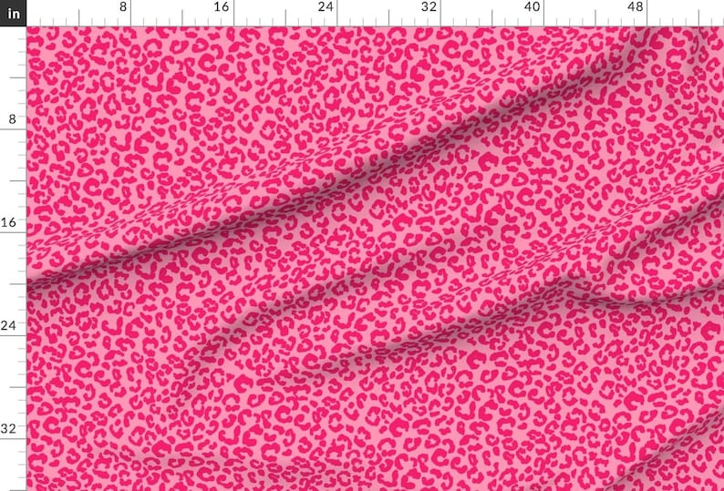 Pink Cheetah Print Fabric - Leopard Print by Andrea_lauren - Hot Pink ...