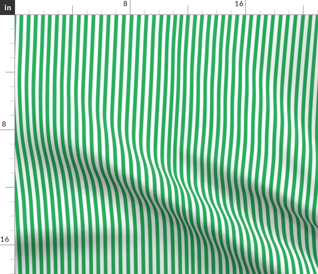 Green Stripe Fabric Perfectly Pinstripe in Grass Green // | Etsy