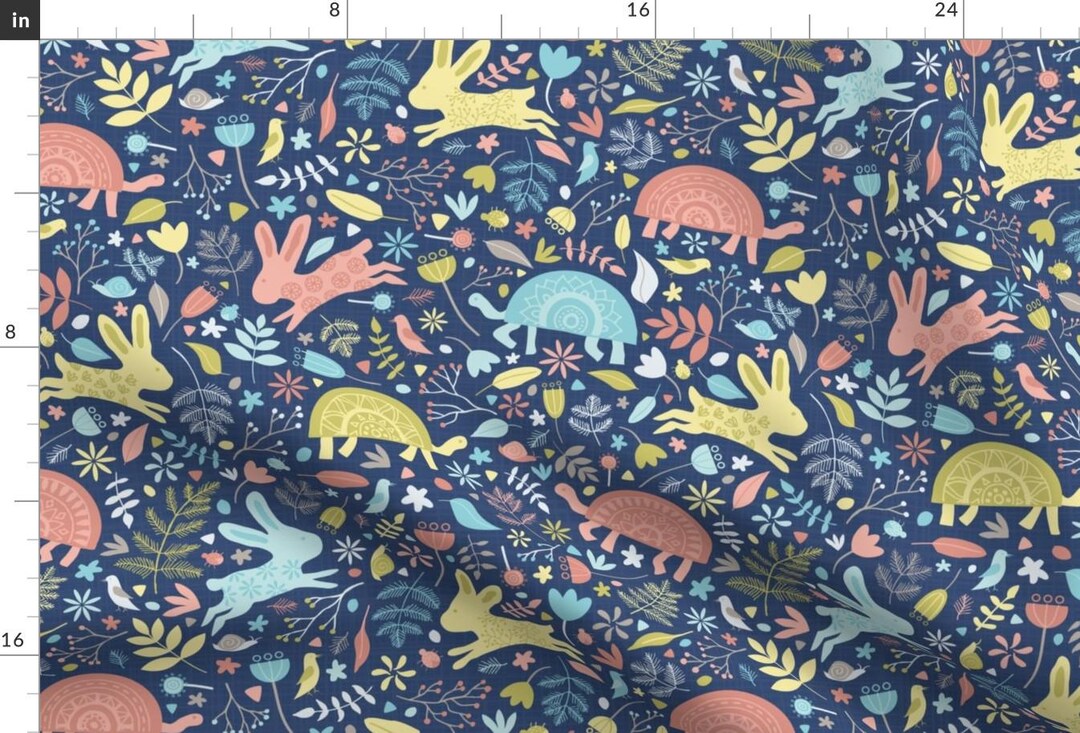 Tortoise and the Hare Fabric Slow and Steady by Diseminger Children's ...