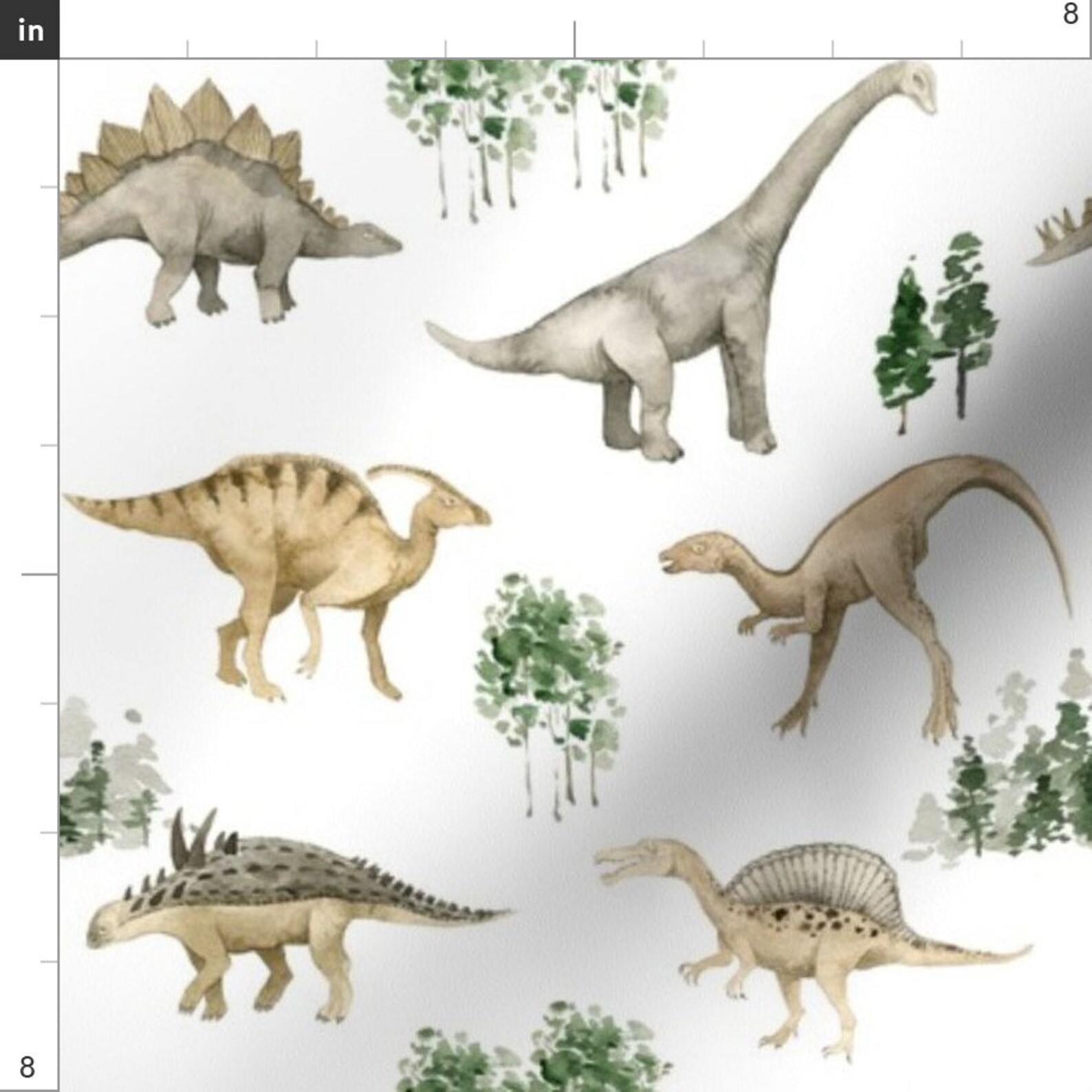 Dinosaur Days Fabric 8 Dinosaur Days Prehistoric // - Etsy