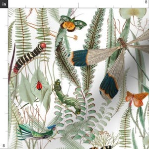 Bugs Fabric - Beauty Underfoot by Down River Homegoods - Green Nature ...
