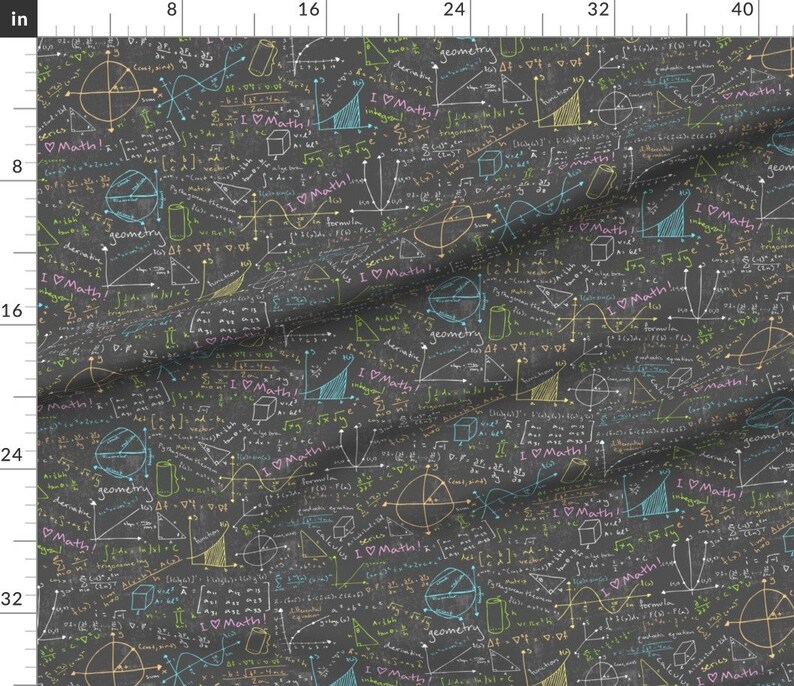 Mathematics Fabric Math Lessons by Robyriker Mathematician - Etsy