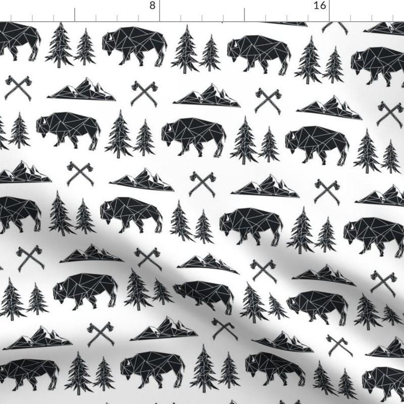 Geometric Buffalo - Etsy