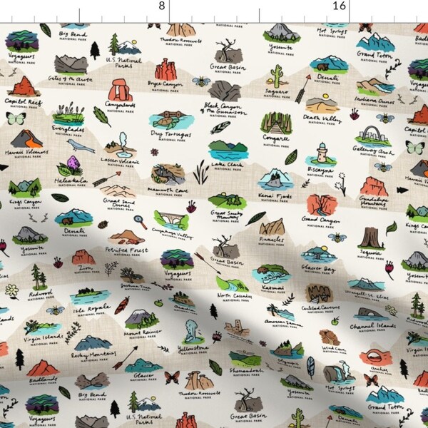 National Park Fabric - Etsy