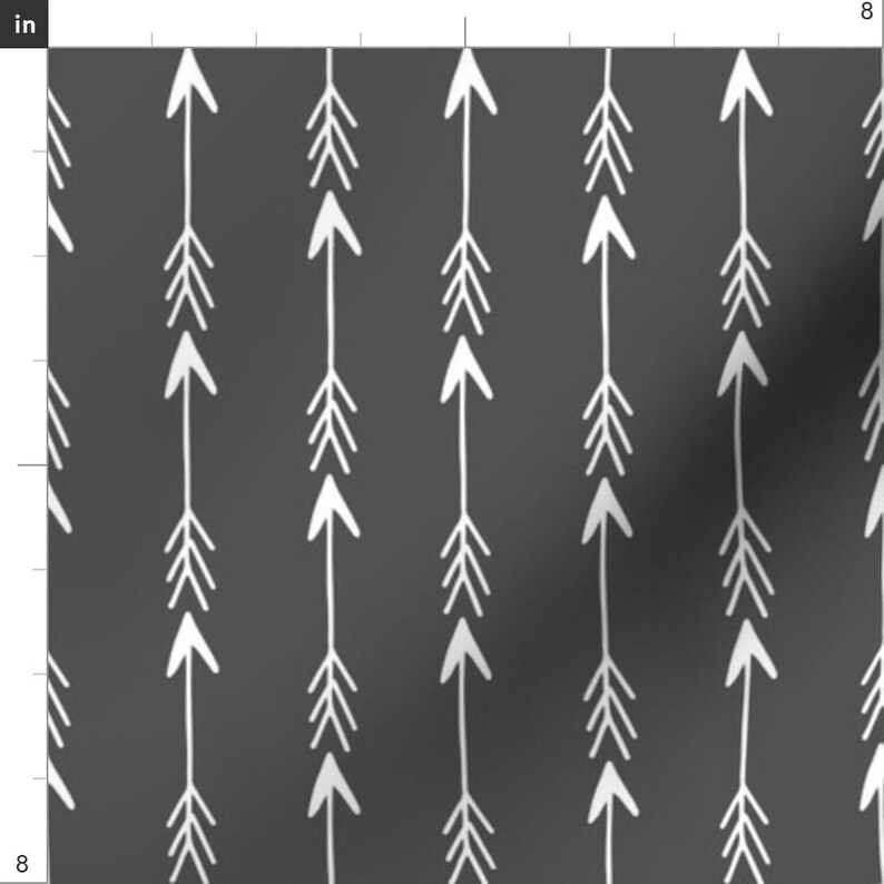Arrow Fabric - Arrow Rows Charcoal Nursery Baby Girl Boy Gray Grey by ...