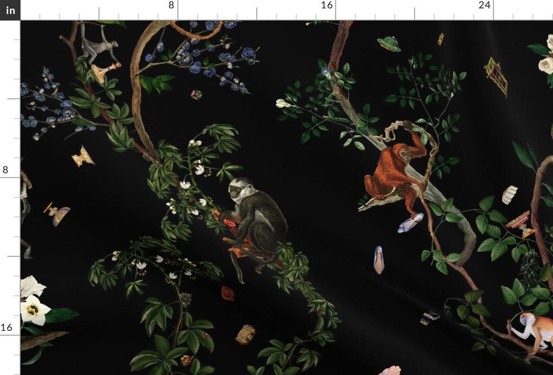Exotic Monkey Fabric - Monkey World by Fifikoussout - Jungle Forest ...
